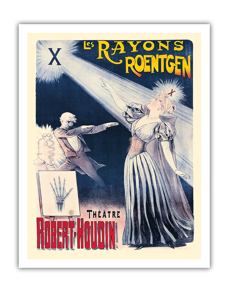 The X-Rays of Roentgen - Theatre Robert-Hou - Vintage Magic Poster 1895 ...