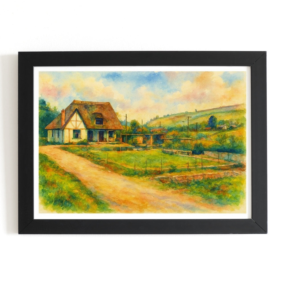 A4 PRINT - Salmon Leap Cafe, Dartbridge - Vintage Art Style | eBay UK