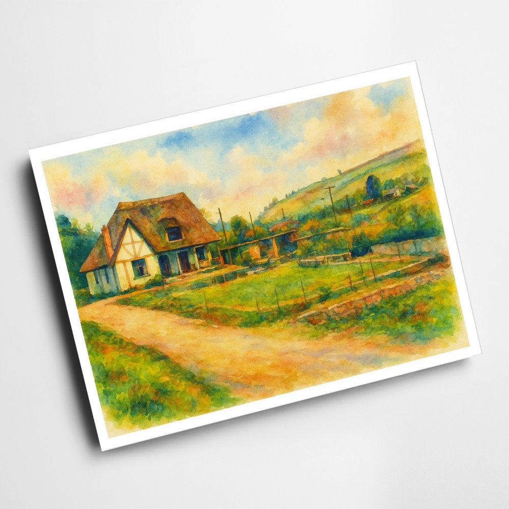 A4 PRINT - Salmon Leap Cafe, Dartbridge - Vintage Art Style | eBay UK